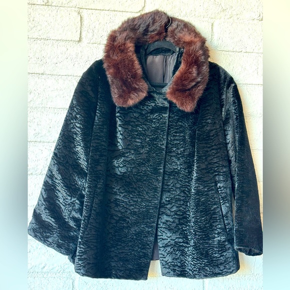 Jackets & Coats | Vintage Velveteen Rabbit Fur Cape Cloak Jacket Retro ...